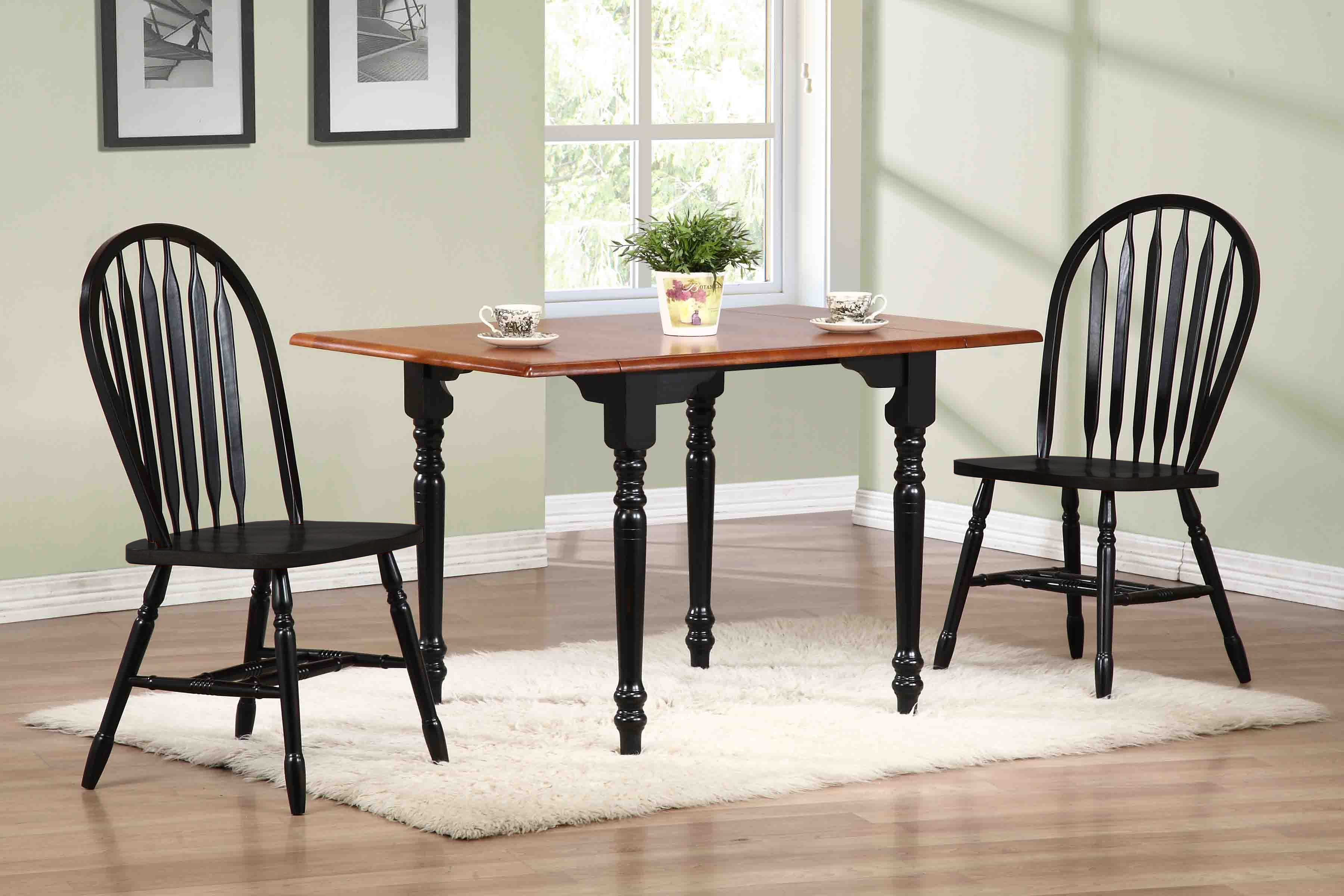 Rosalind Wheeler Cerra Drop Leaf Solid Wood Dining Set | Wayfair