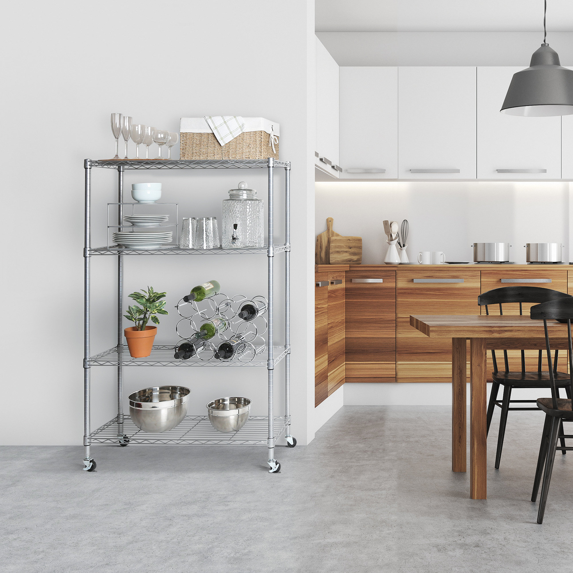 Seville Classics 36'' W Steel Adjustable Height Shelving Unit with ...