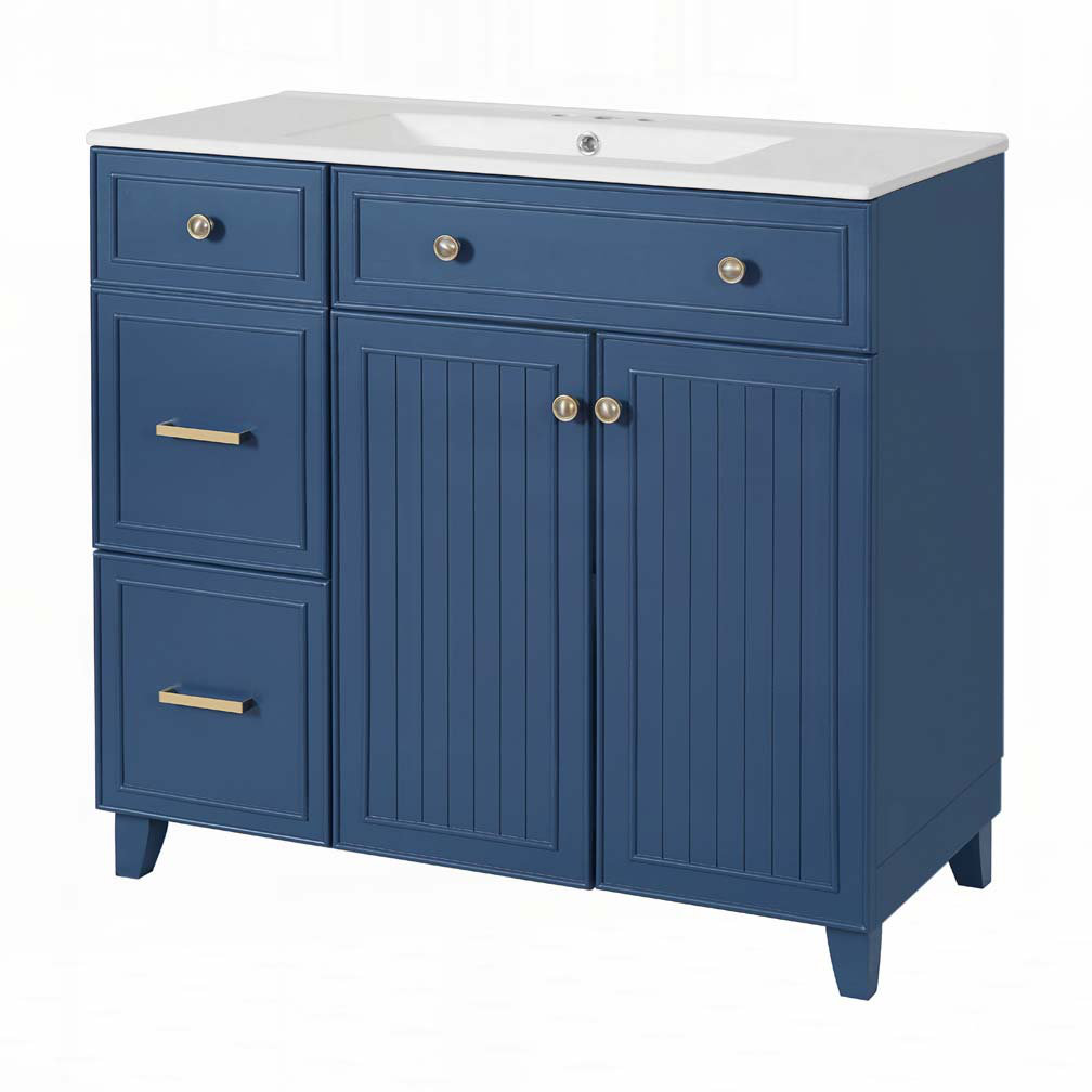 Red Barrel Studio® Bathroom Vanity with Ceramic Sink | Wayfair