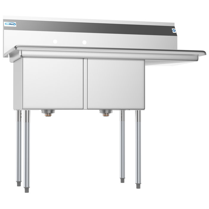 KoolMore 48'' L x 21'' W Silver Free Standing Service Sink | Wayfair