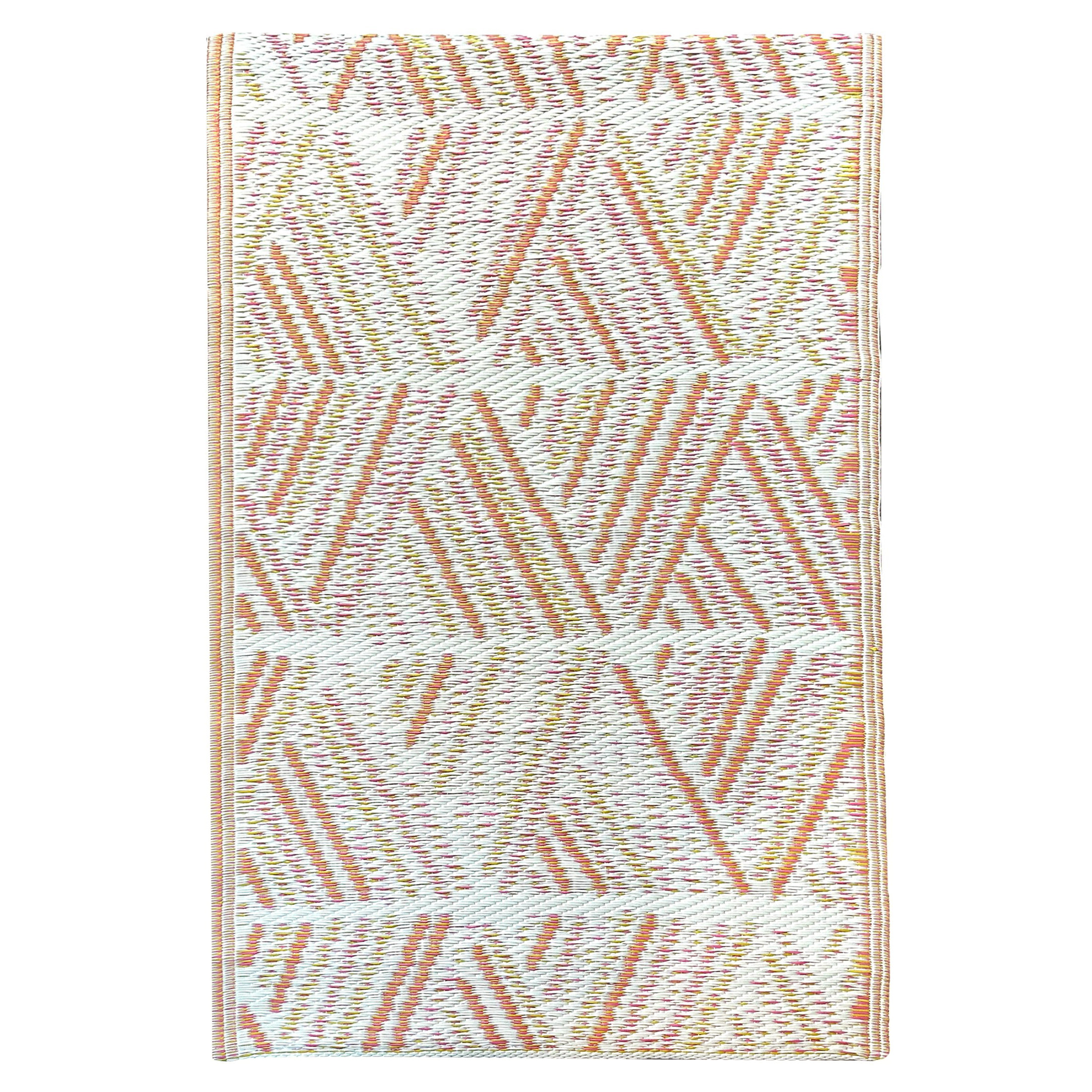 Union Rustic Outdoor Rug, Natural Boho Diamond Design, Woven Weather ...
