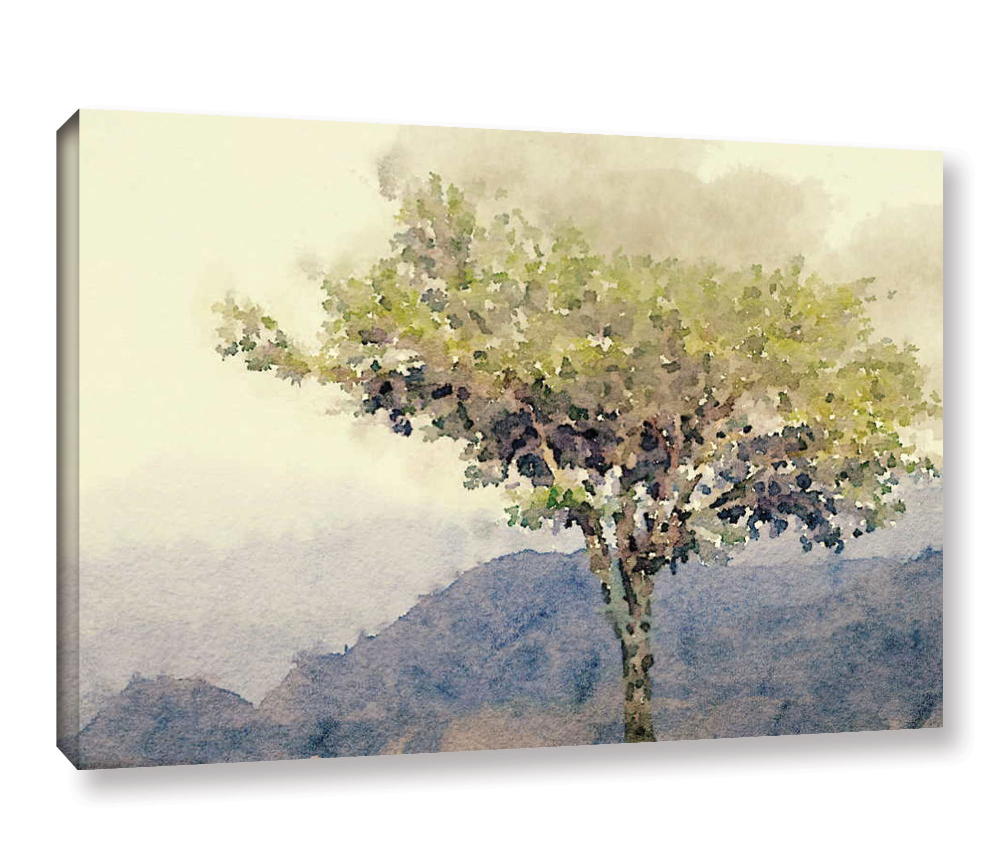 Charlton Home® 'Blue Morning Fog 1' Print on Canvas | Wayfair