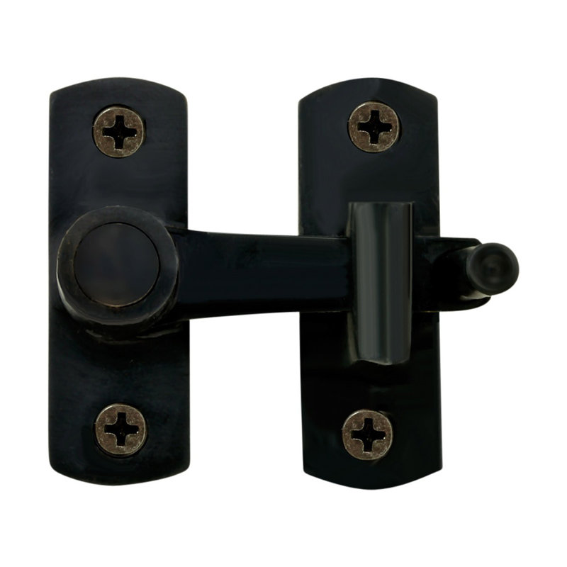 The Renovators Supply Inc. Black Brass Cabinet Flip H Latch 2" H Flush ...