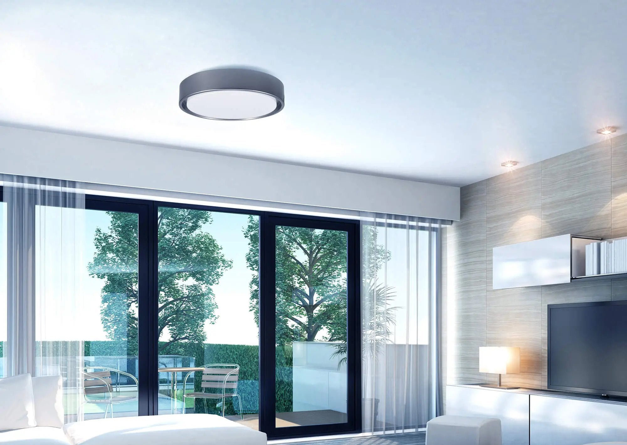 KODA 14" LED Ceiling Light with Mood Lighting and Motion Sensor ...