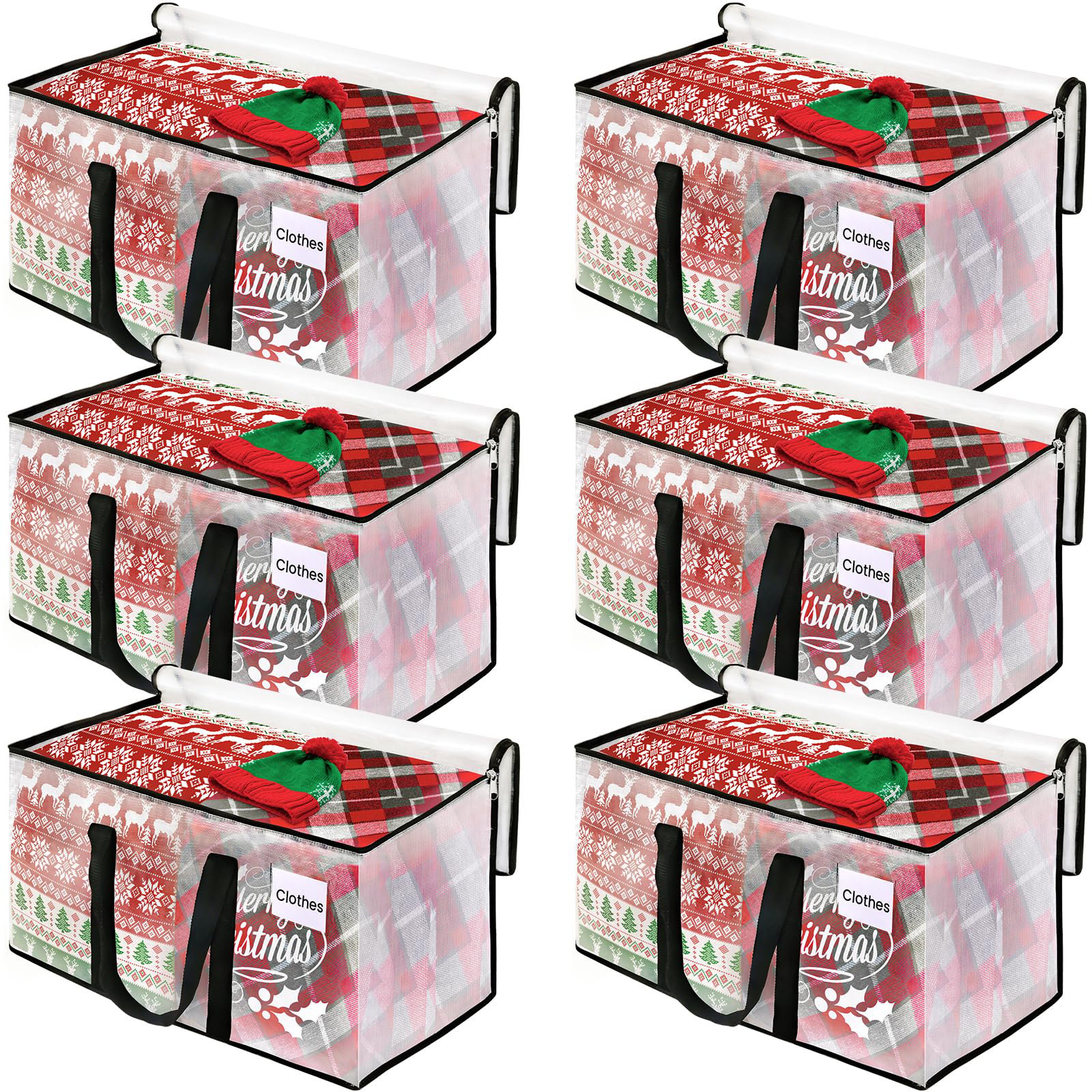 Rebrilliant Clear Heavy Duty Extra Large Storage Bags, Reinforced ...