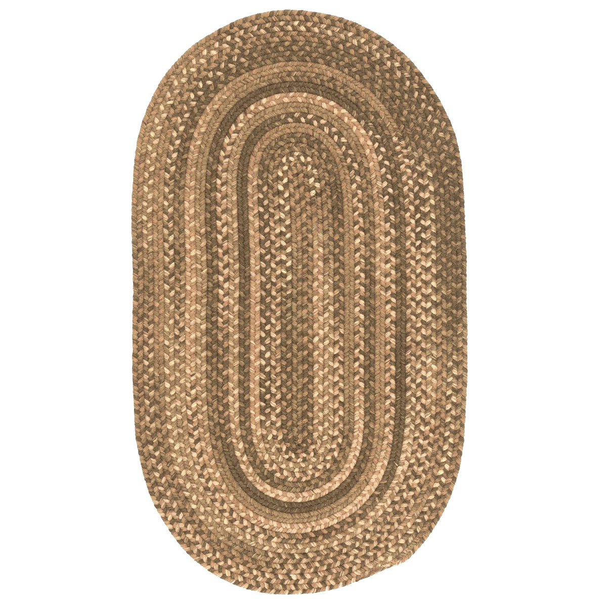 Red Barrel Studio® Nuriye Braided Wool Brown Rug | Wayfair