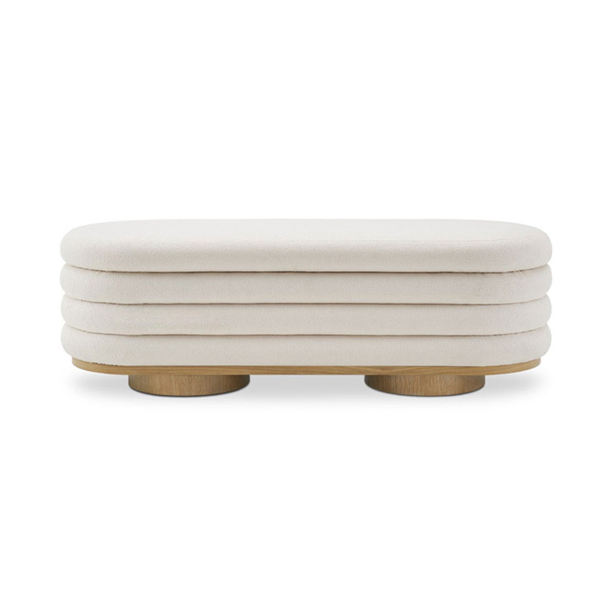 EliteFurnishings Nordic Second-Hand Lamb's Wool Bedside Stool Cream ...