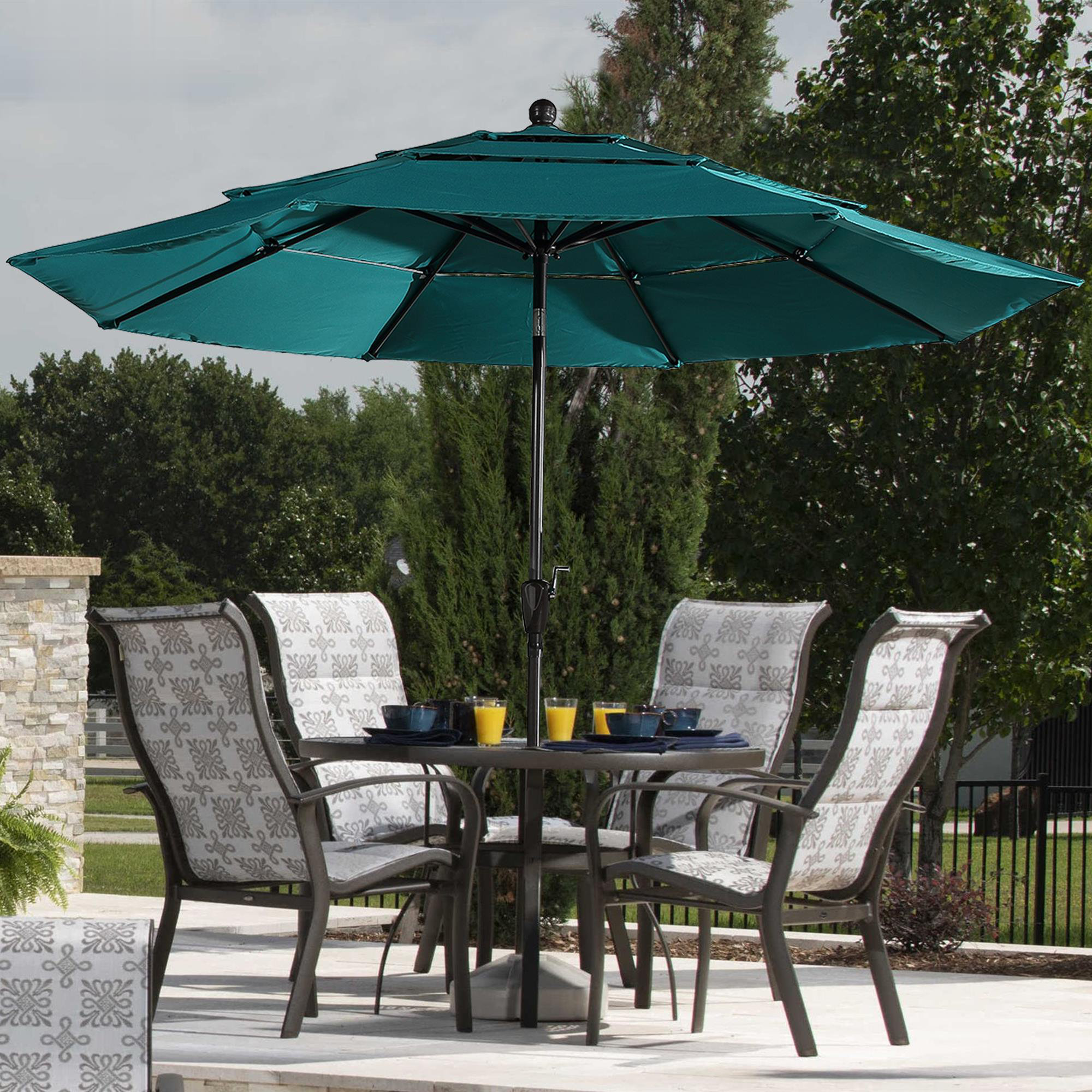 mondawe Mossas 10Ft Patio Market Umbrella with Double Airvent & Reviews ...