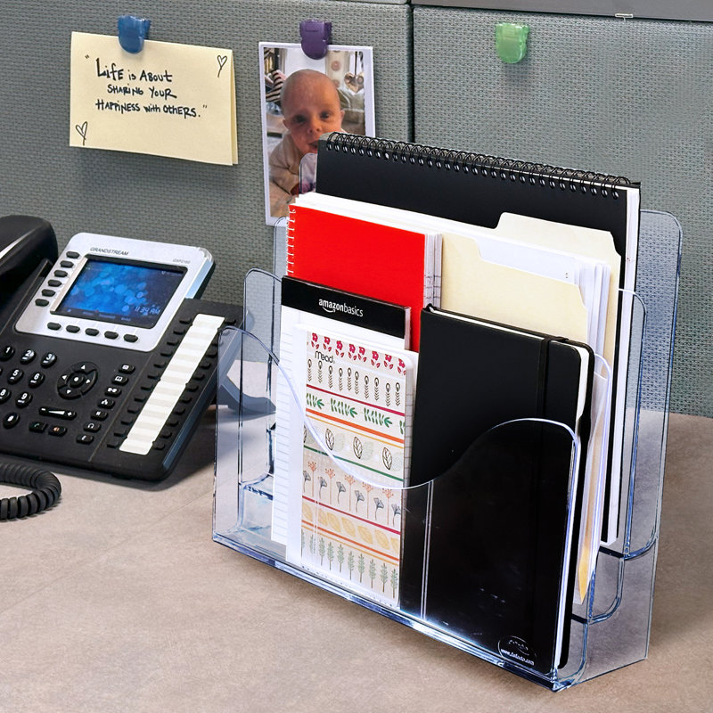 Azar Displays Three Tier File and Brochure Desktop Wall Organizer ...