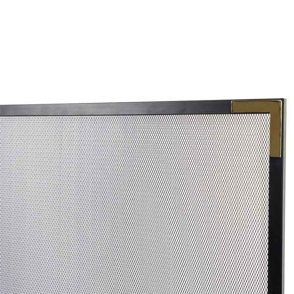 Modern Ember Cecilia Mesh Fireplace Screen with Durable Single Panel ...