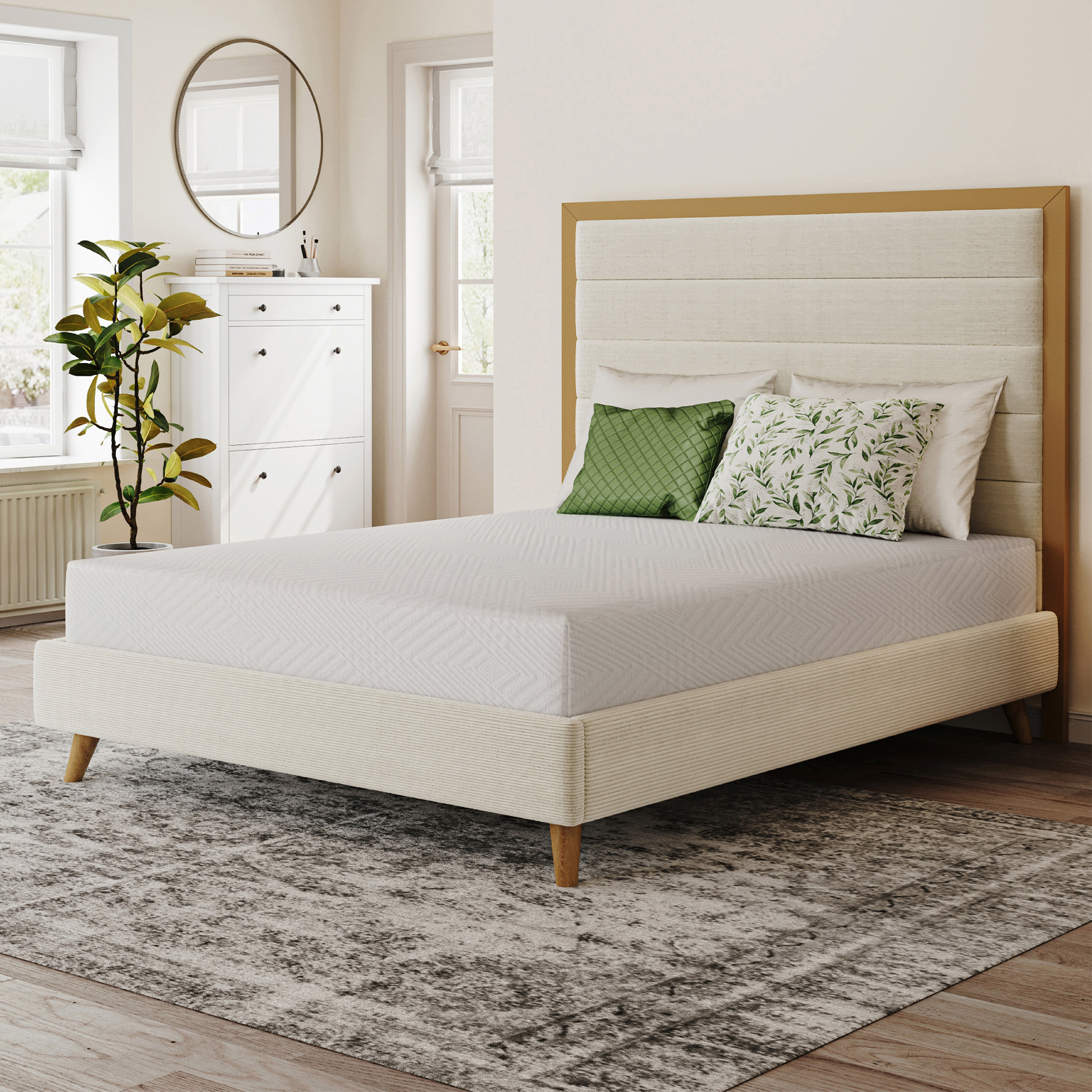 Alwyn Home Briese Medium Green Tea Infused Memory Foam Mattress ...