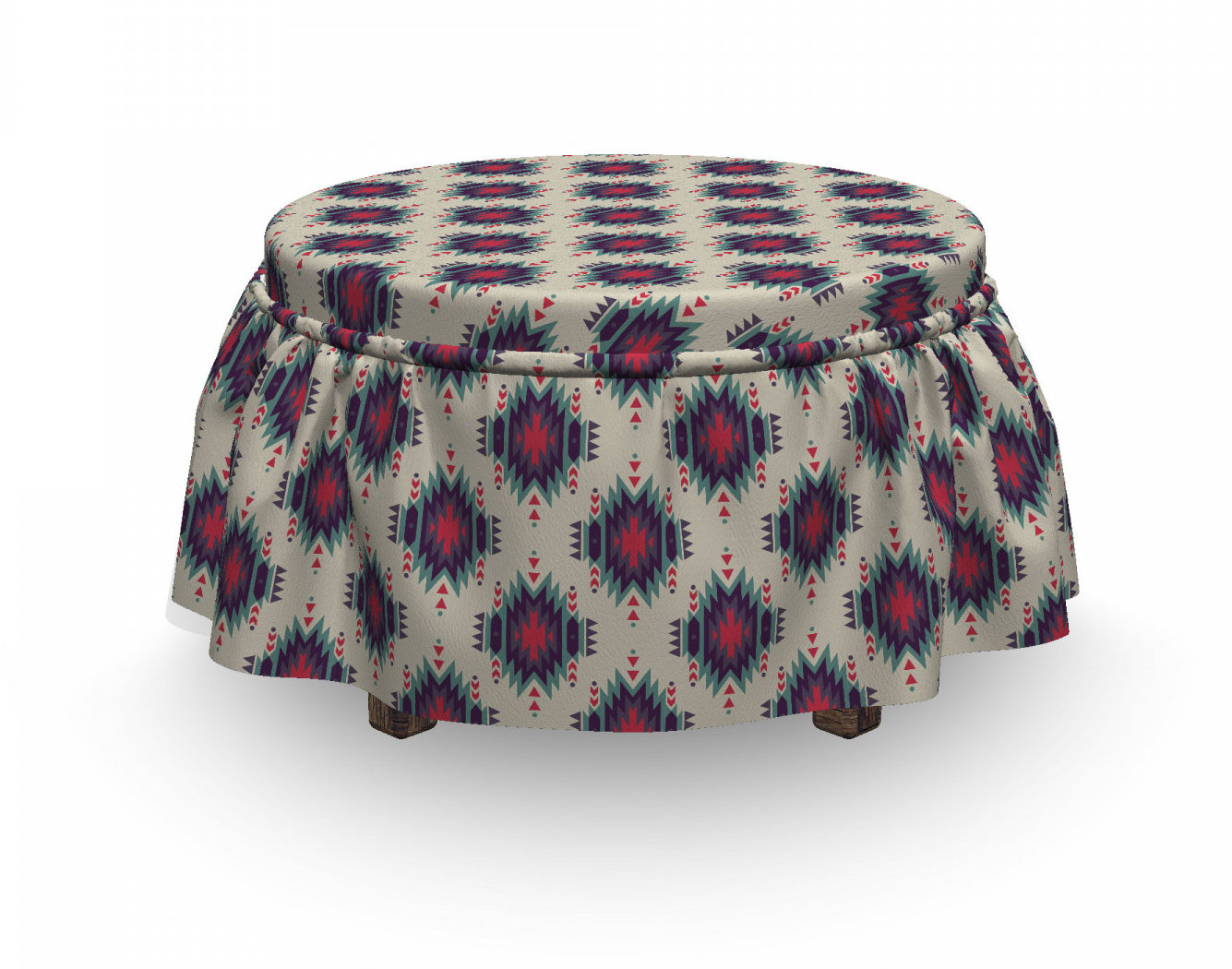 East Urban Home Peruvian Mexican Traditional Ottoman Slipcover | Wayfair