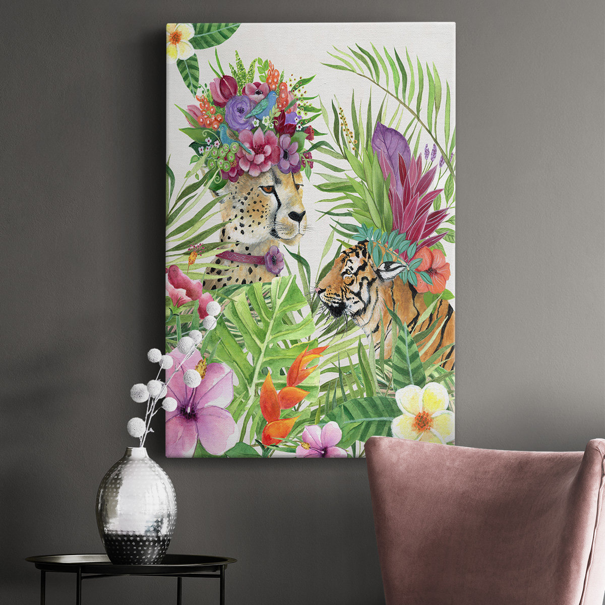 Bay Isle Home™ Jungle Royale I On Canvas Painting | Wayfair