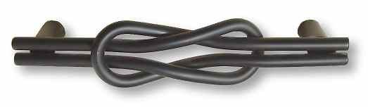 D. Lawless Hardware 5" Wrought Iron Double Loop Pull Flat Black | Wayfair