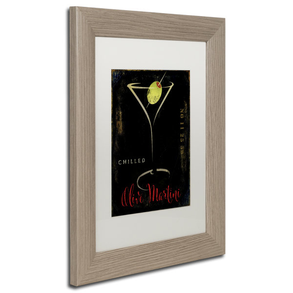 Trademark Art 'Olive Martini II' by Color Bakery Framed Vintage ...