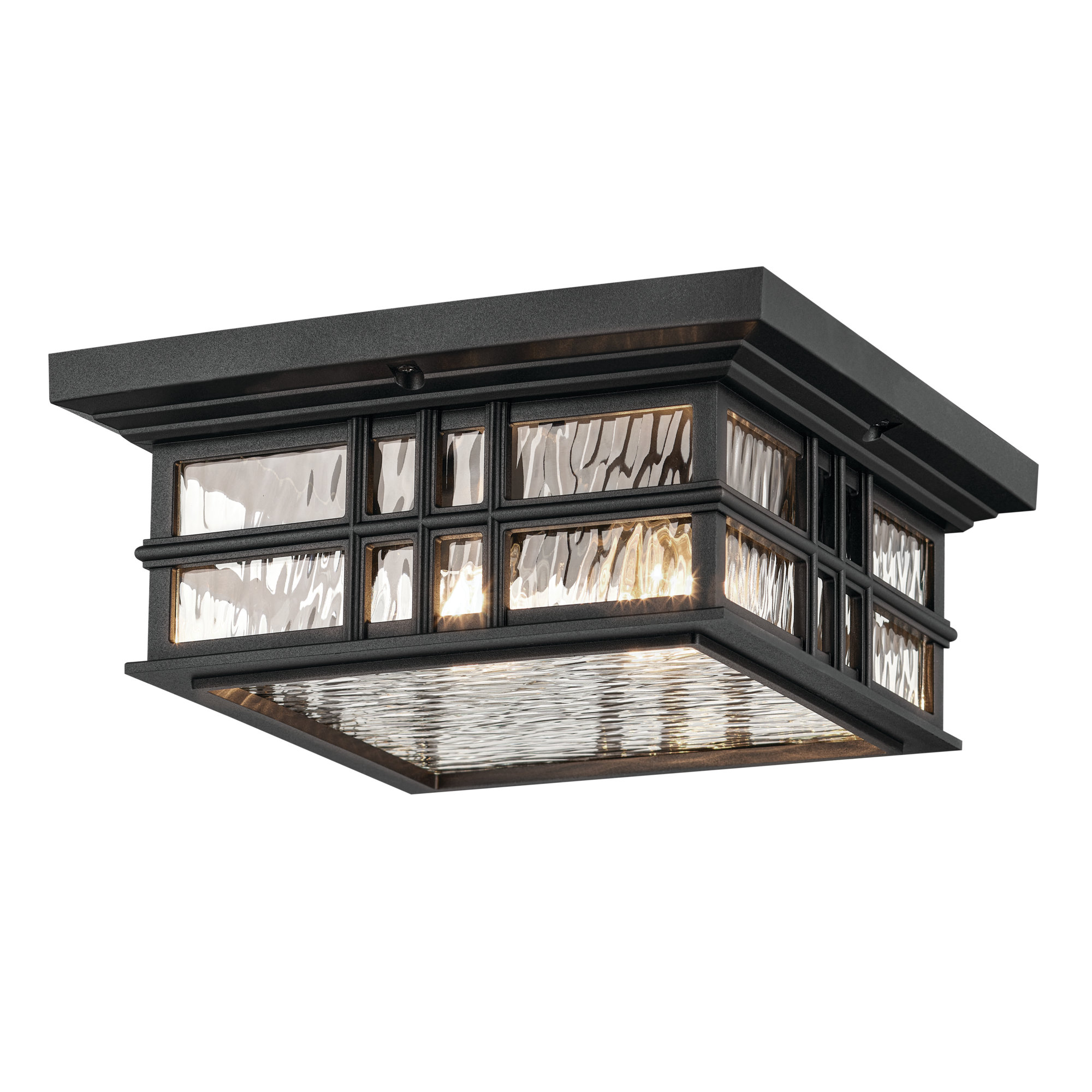 Kichler Lighting Black 2 - Bulb Outdoor Flush Mount & Reviews | Wayfair