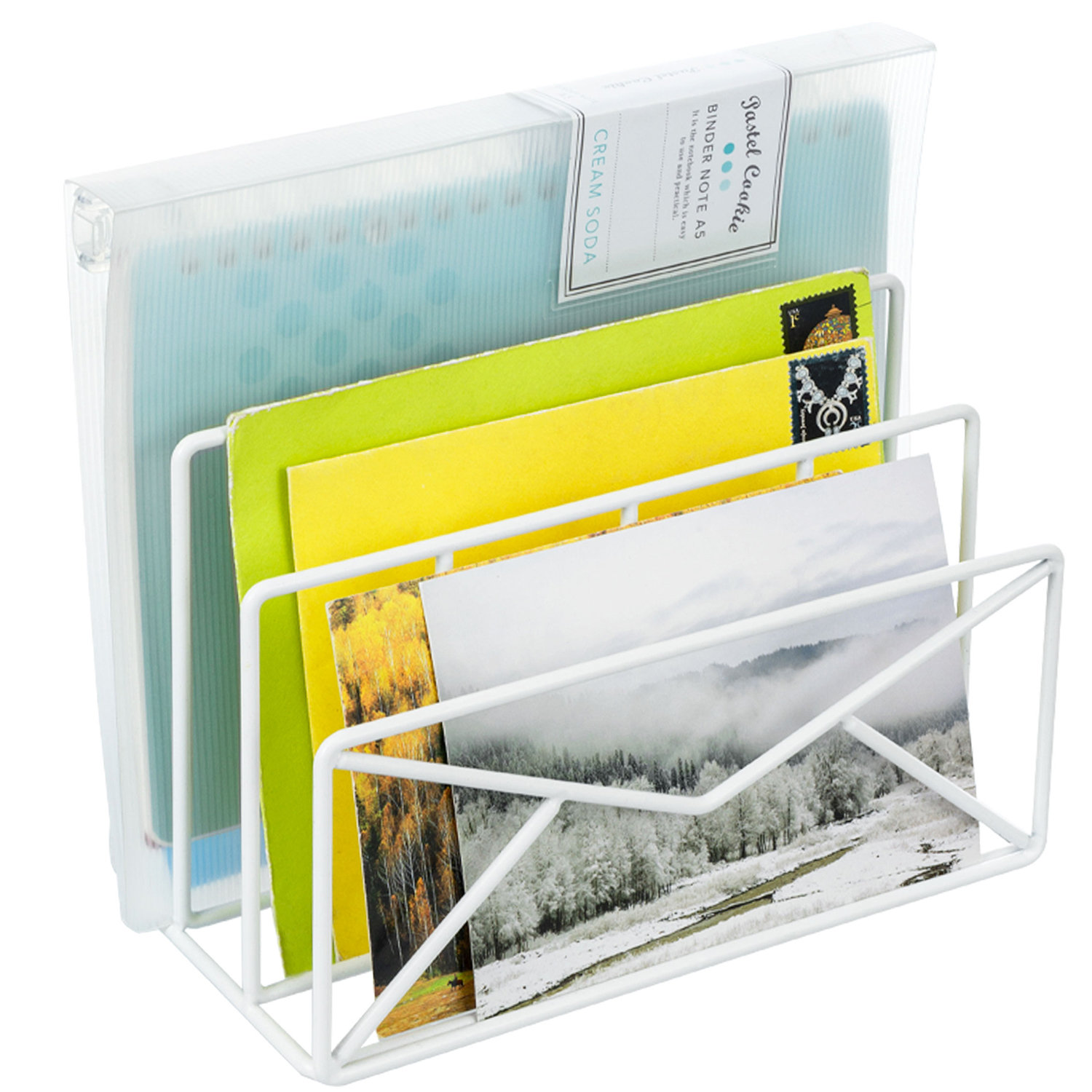 Ebern Designs Makeen 3 Slot Metal Mail File Organizer | Wayfair