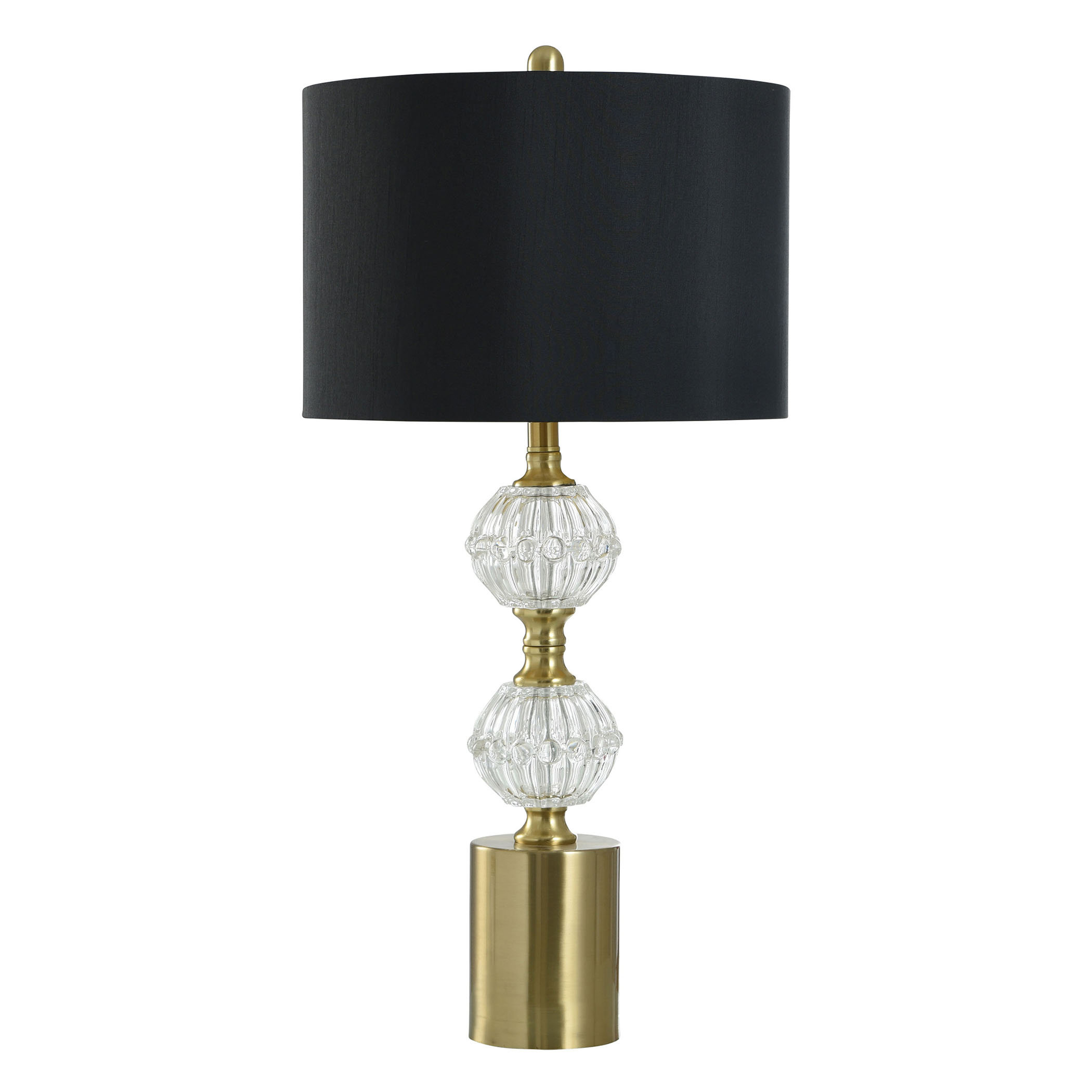 StyleCraft Home Tapenade Gold - Metal Table Lamp - Black Shade ...