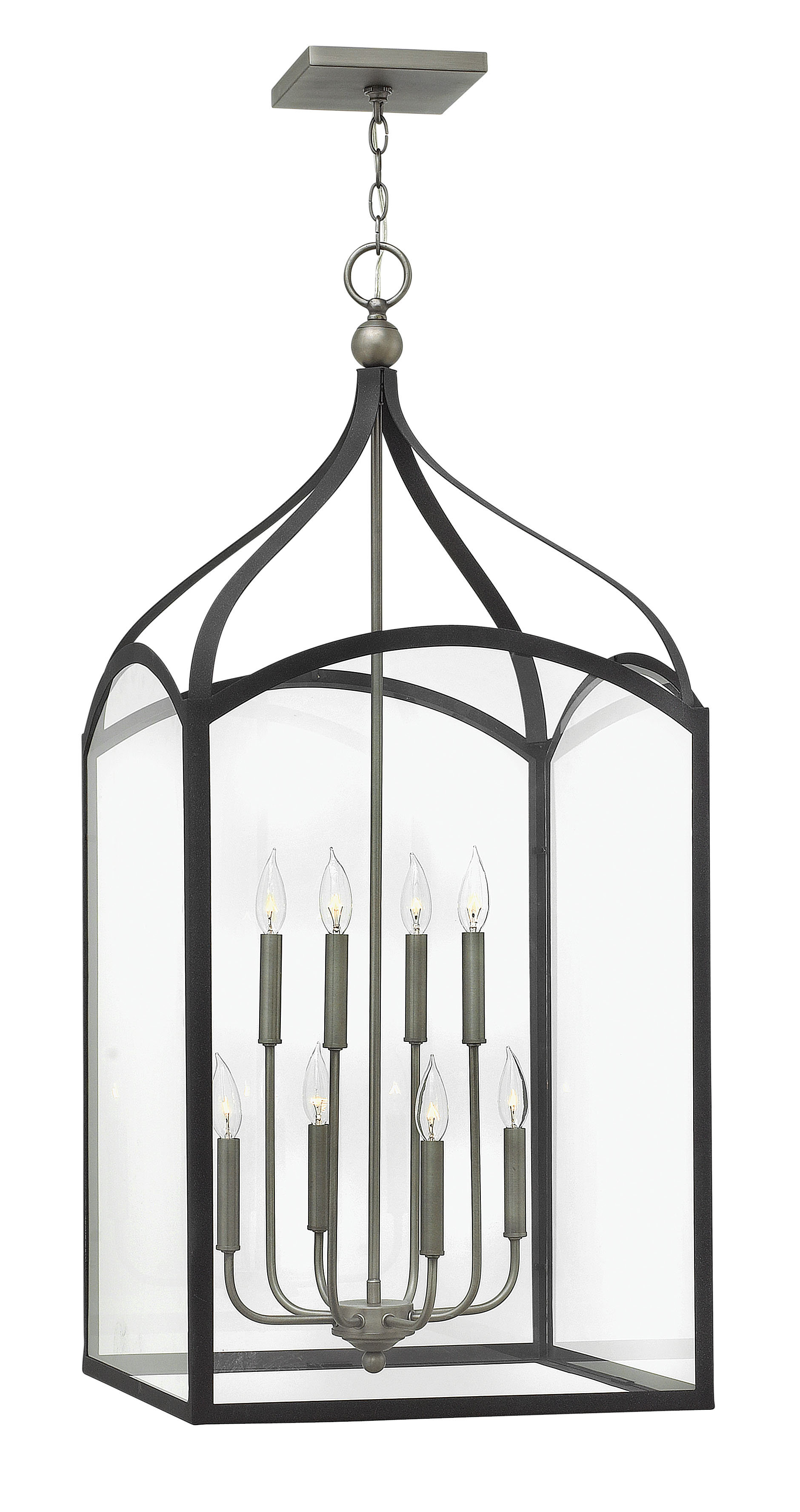 Hinkley 8-Light Two-Tier Open Frame Foyer Chain-Hung Rectangle ...