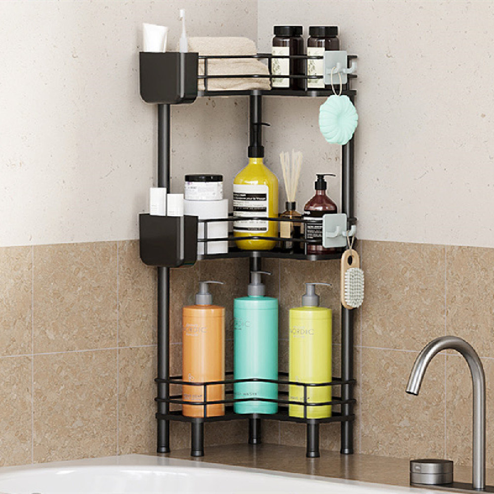Rebrilliant 3 Tier Corner Shower Caddy Freestanding,Mildew Resistant ...