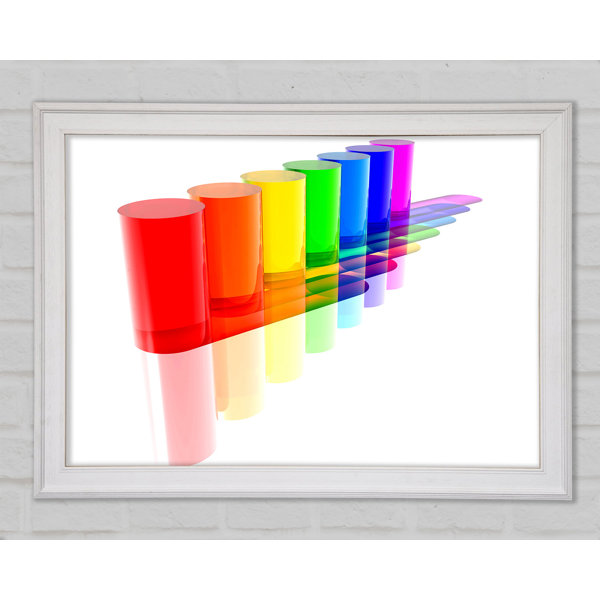 Ivy Bronx Rainbow Tubes Framed Print | Wayfair.co.uk