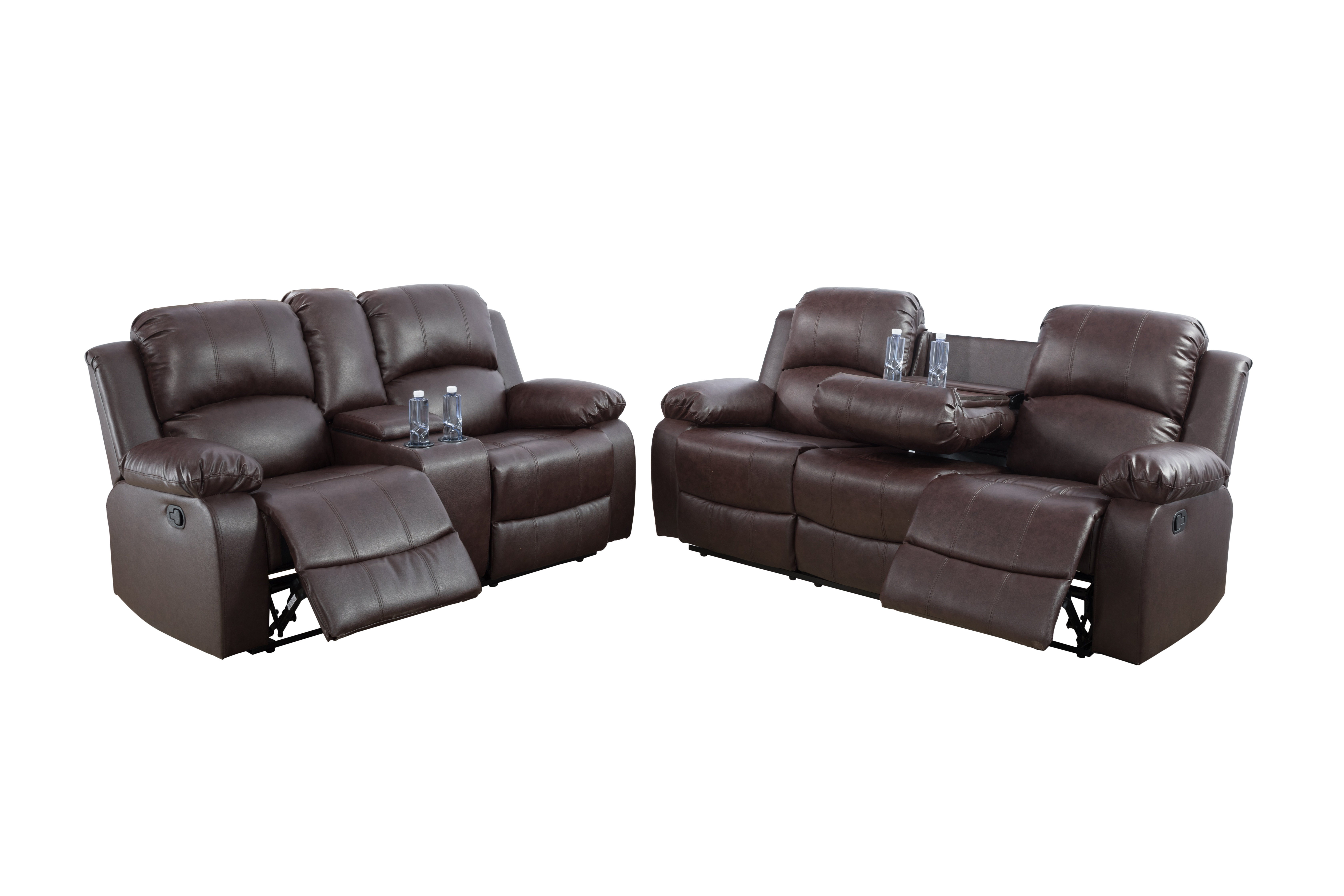 Latitude Run® Tamey 2 Piece Faux Leather Reclining Living Room Set ...