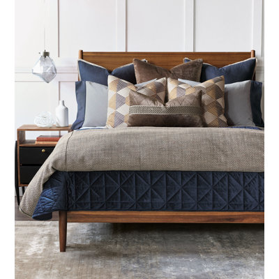 navy chevron bedding
