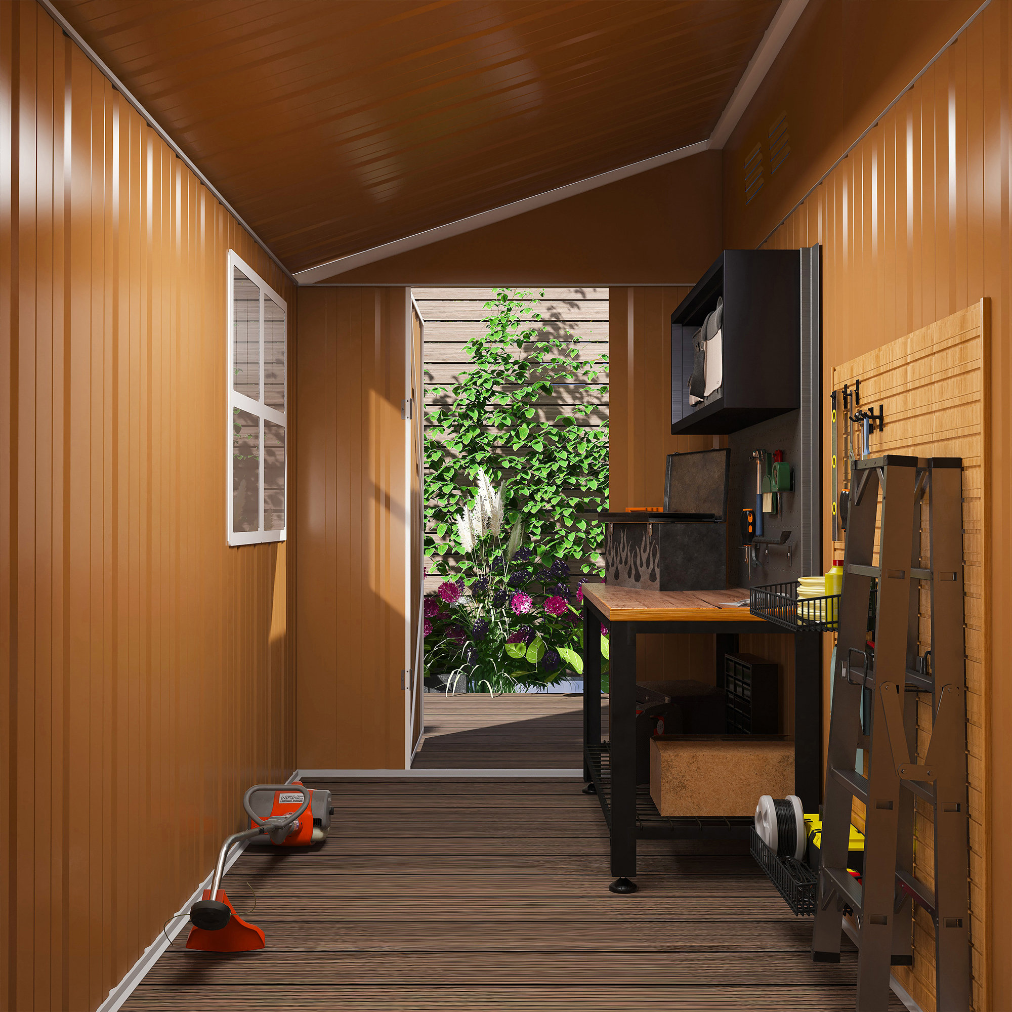 eleuo Weatherproof Metal Storage Shed Military-grade Modern Outdoor ...