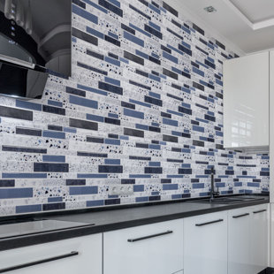 Blue Peel & Stick Backsplash Tile You'll Love | Wayfair
