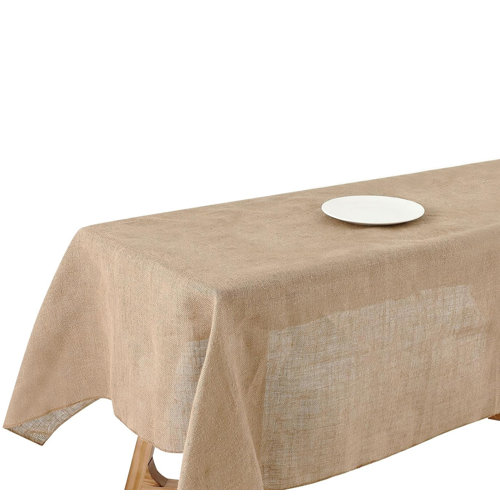 Gracie Oaks Yuridia Jute Tablecloth | Wayfair