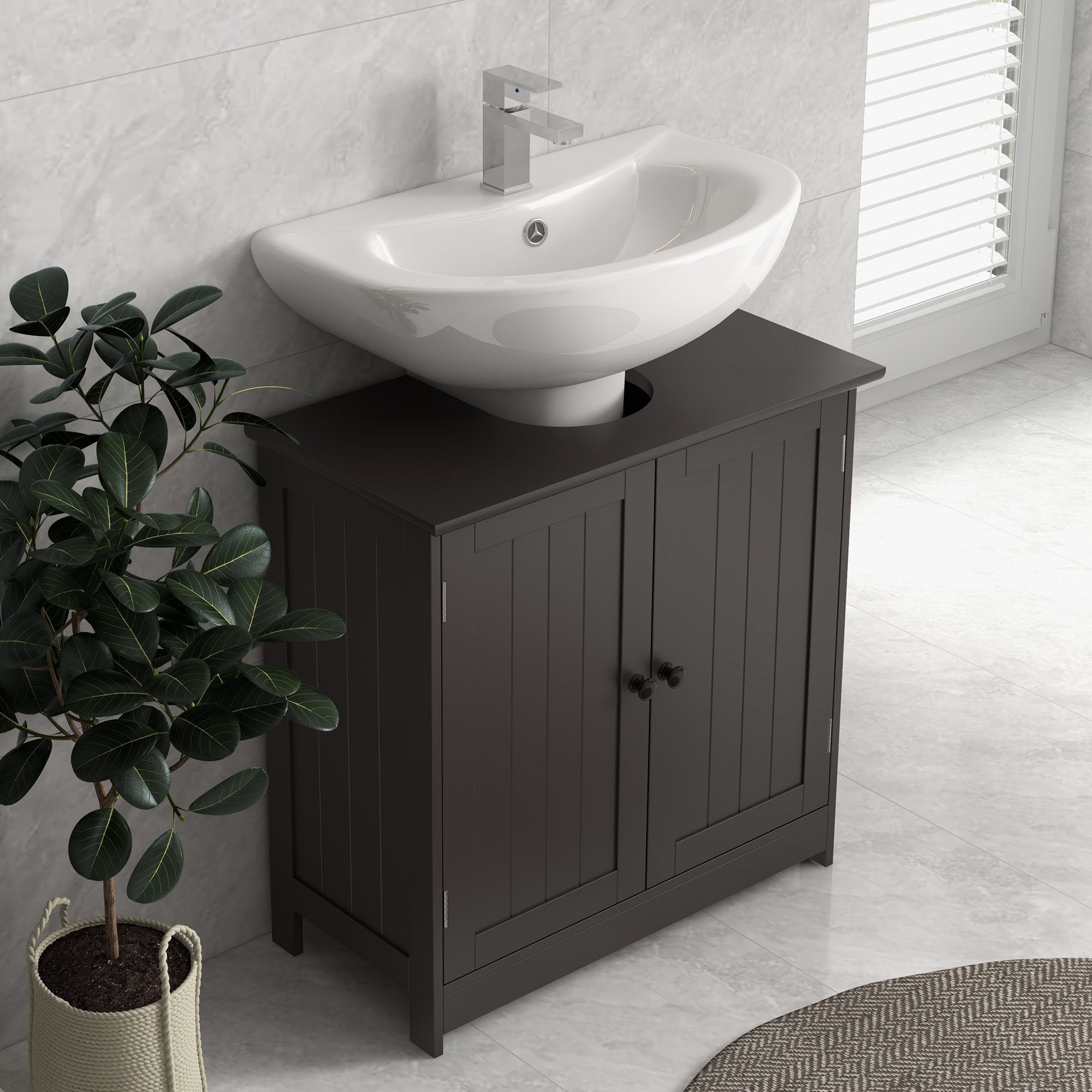 pedestal sink bathroom cabinet