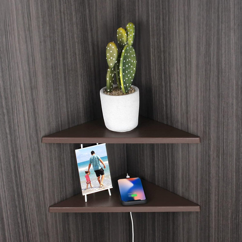 Ebern Designs Corner Mounting Shelf,Easy To Install Wall Corner Shelf ...