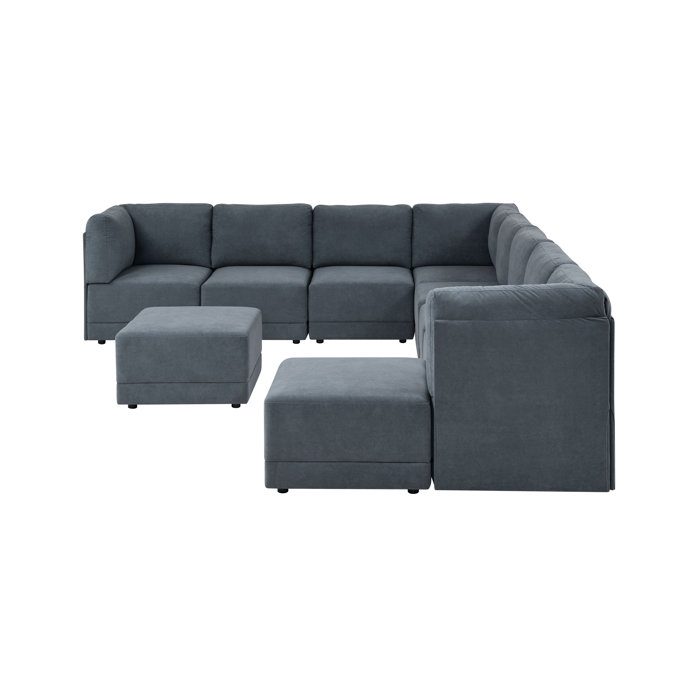 Wade Logan® Towles 10 - Piece Upholstered Sectional & Reviews | Wayfair