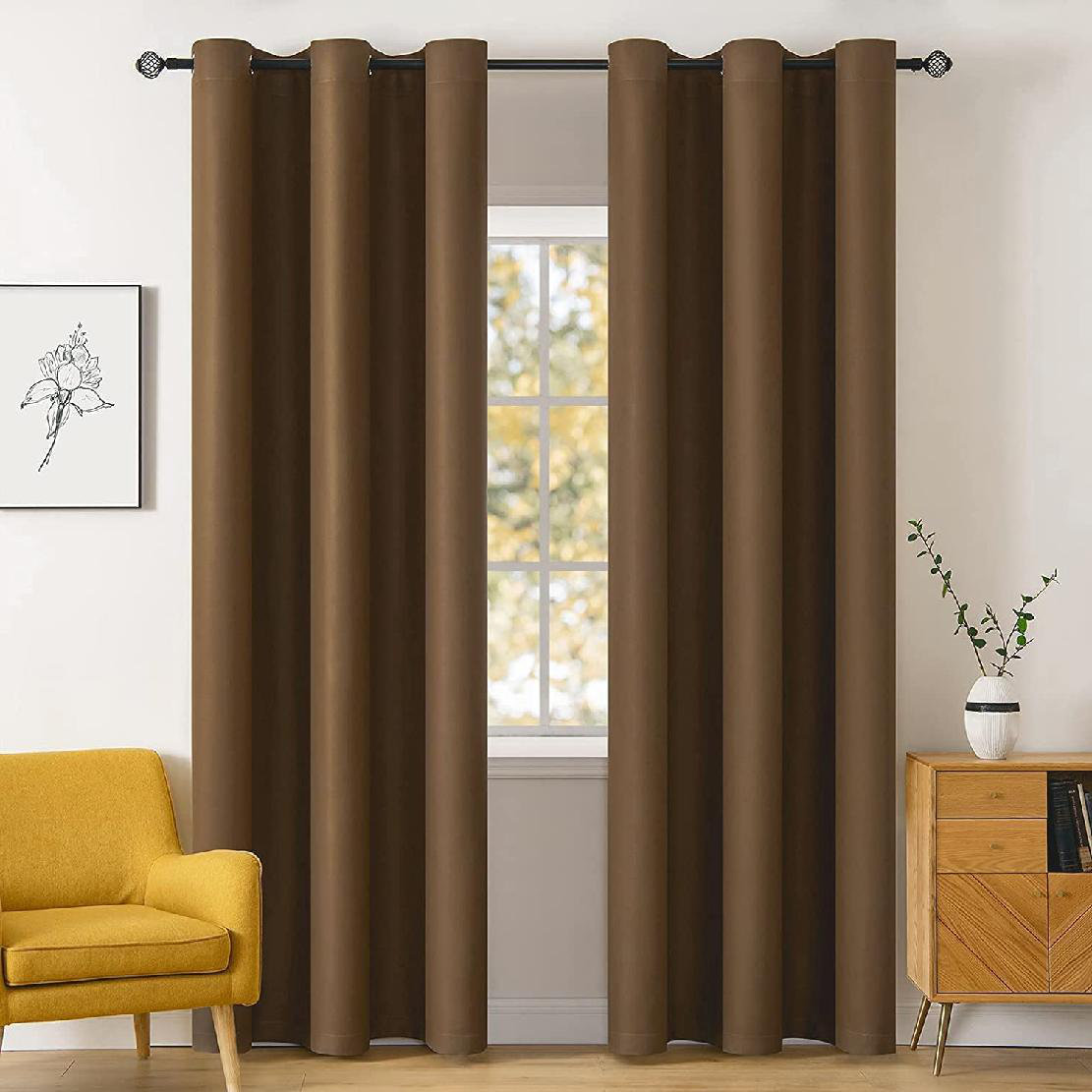 Eider & Ivory™ Saltspring Solid Color Blackout Thermal Grommet Curtain ...
