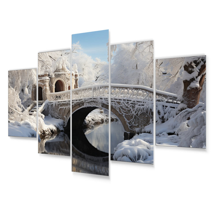 Ebern Designs Snowy Bridges On Metal 5 Pieces Set - Wayfair Canada