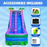 GOOSH 16' x 26' Purple Tropical Commercial Grade Water Slide with ...