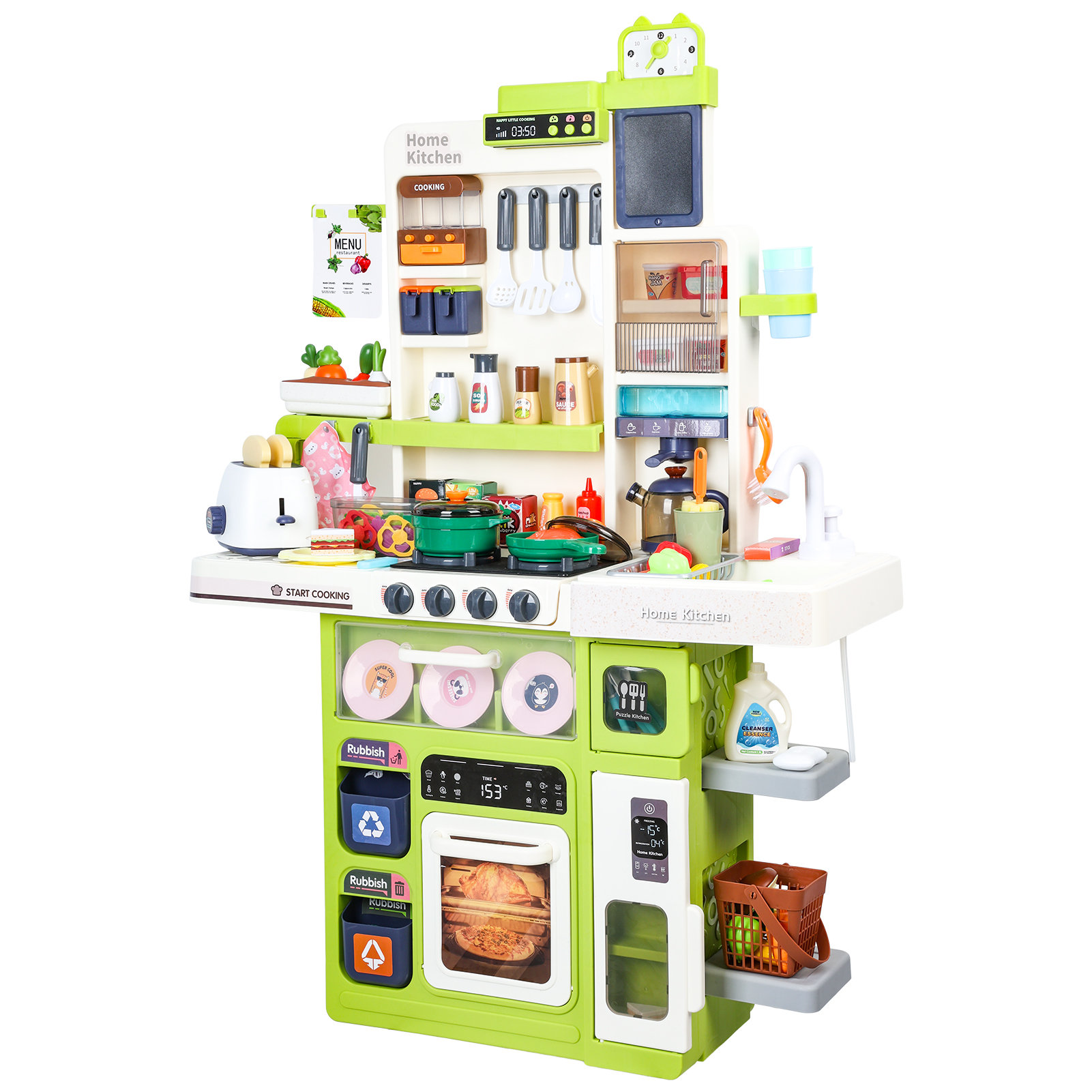 Ophelia & Co. Children Pretend Play Kitchen Set with Sound Stove ...