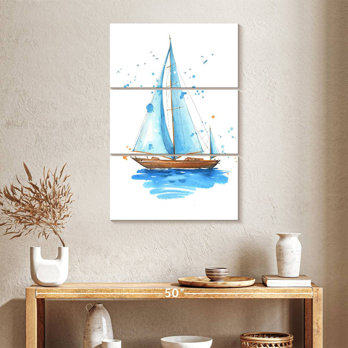 Ebern Designs Mehar Sailboat Water Splash | Wayfair