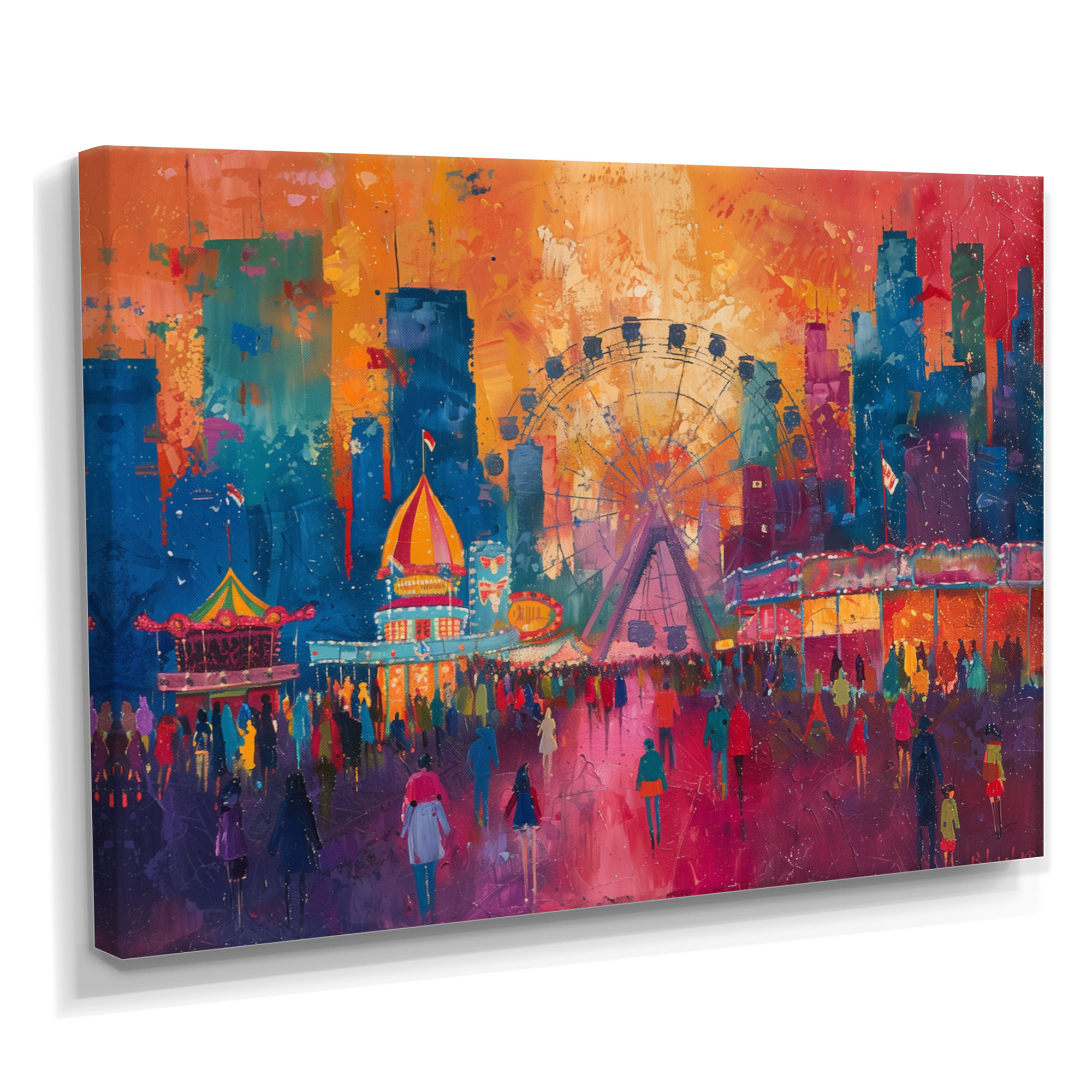 Winston Porter Colourful Amusement Parks Carnival Colours - Amusement ...