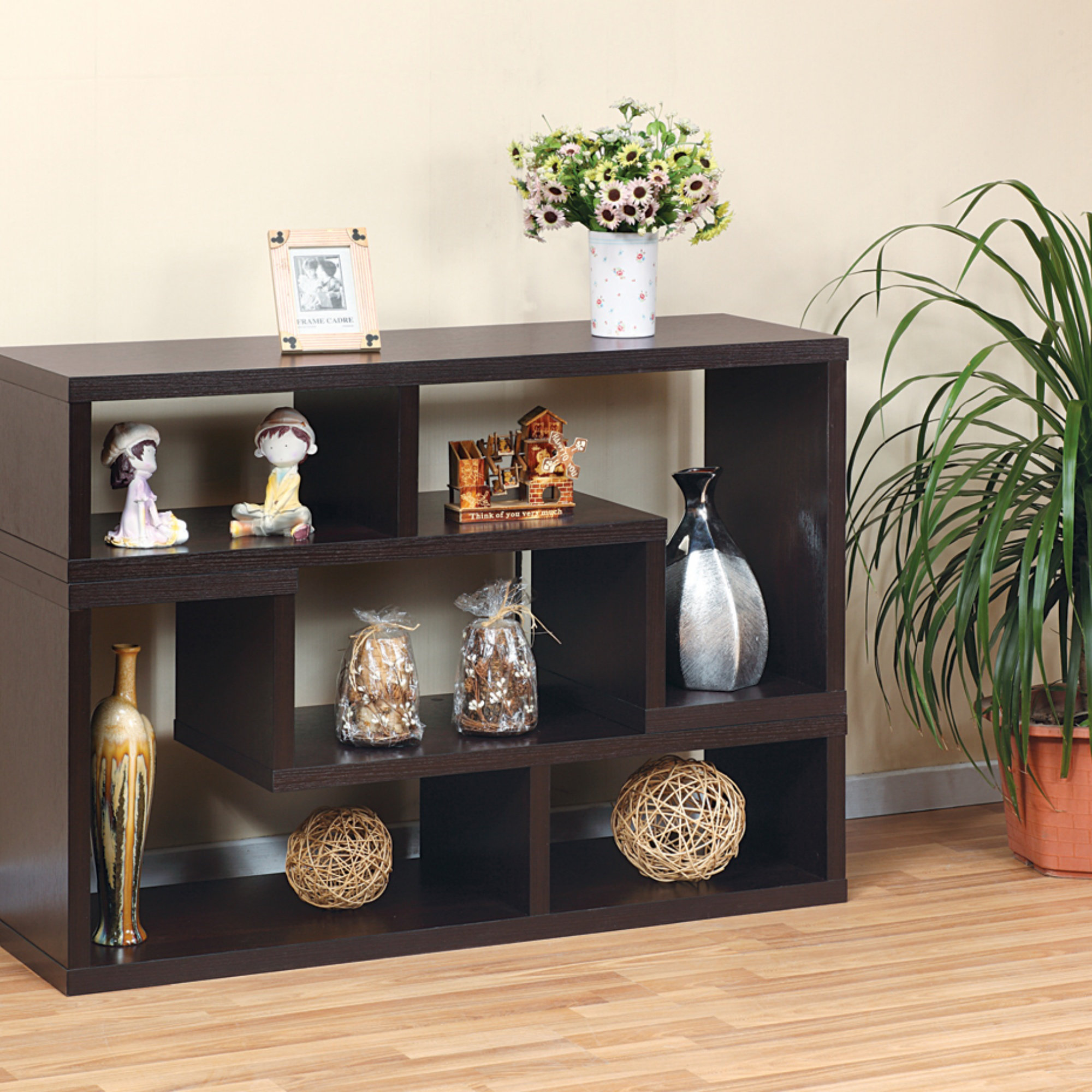 Ebern Designs L Shape Geometric Tv Stand Two Piece Extendable Media ...