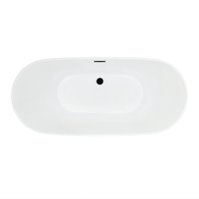 Altair Tazlar 63'' x 28.4'' Freestanding Soaking Acrylic Bathtub | Wayfair