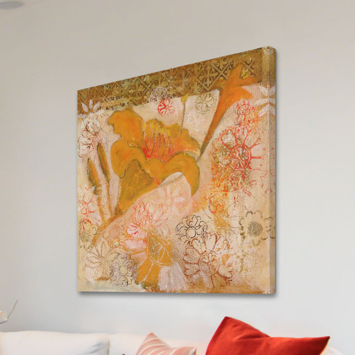 Marmont Hill 'Orange And Bronze' by Maria Pezzano Painting Print on ...