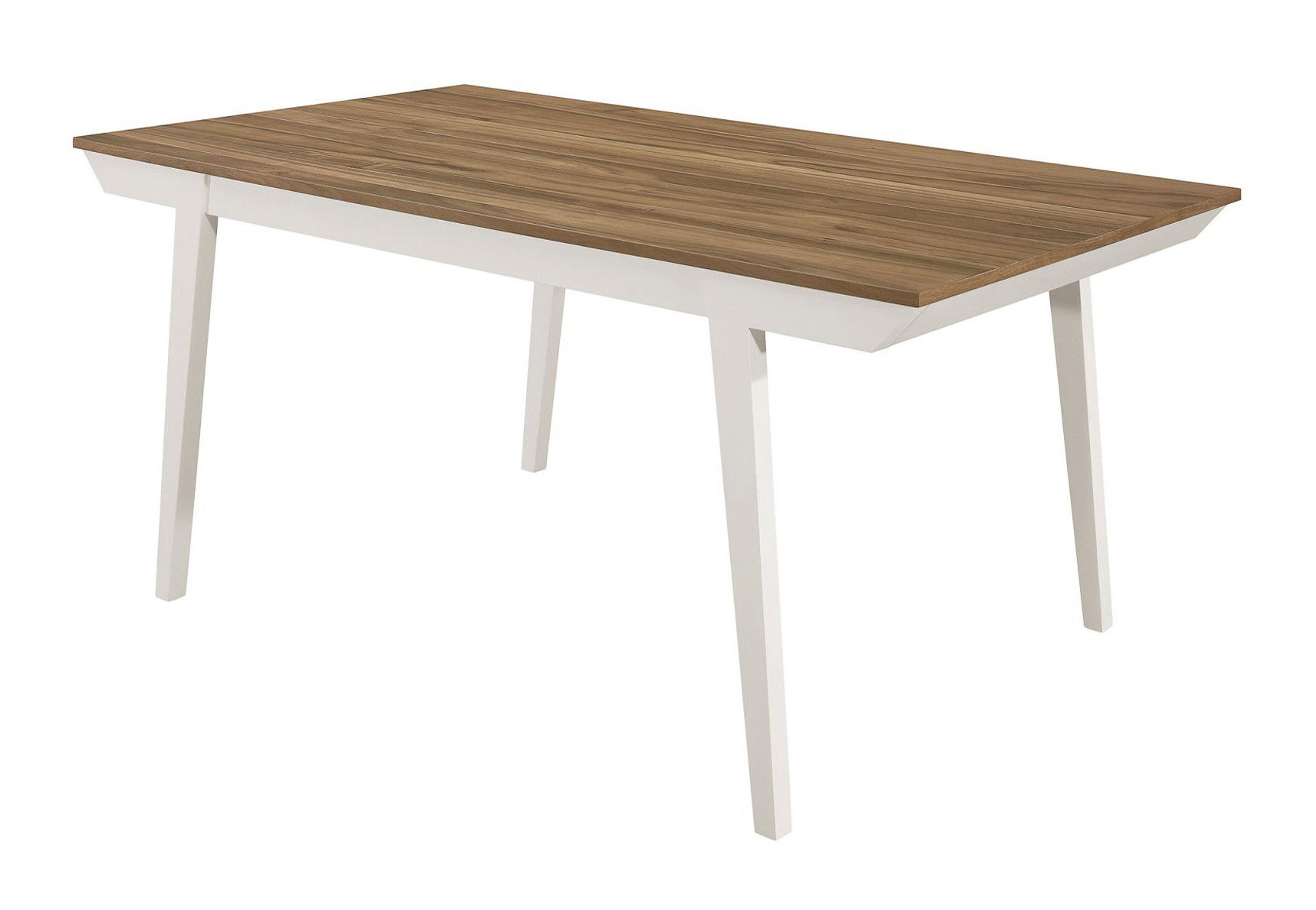 George Oliver Linneman Natural Acacia and Off White Dining Table with ...