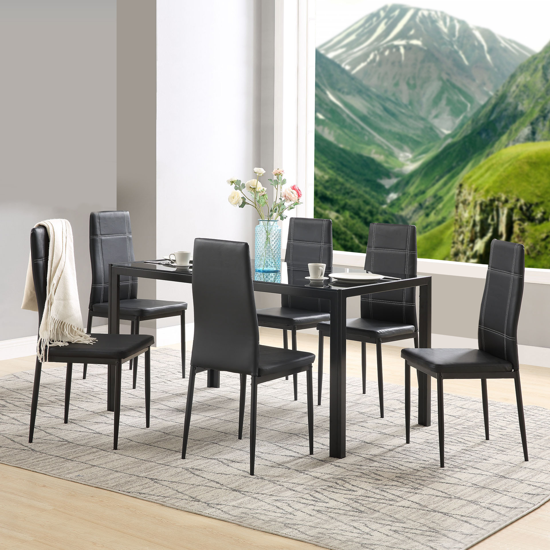 Orren Ellis Pagano 6 - Person Dining Set & Reviews | Wayfair