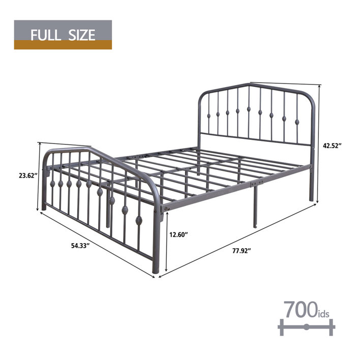 Red Barrel Studio® Aalderk Metal Bed & Reviews | Wayfair