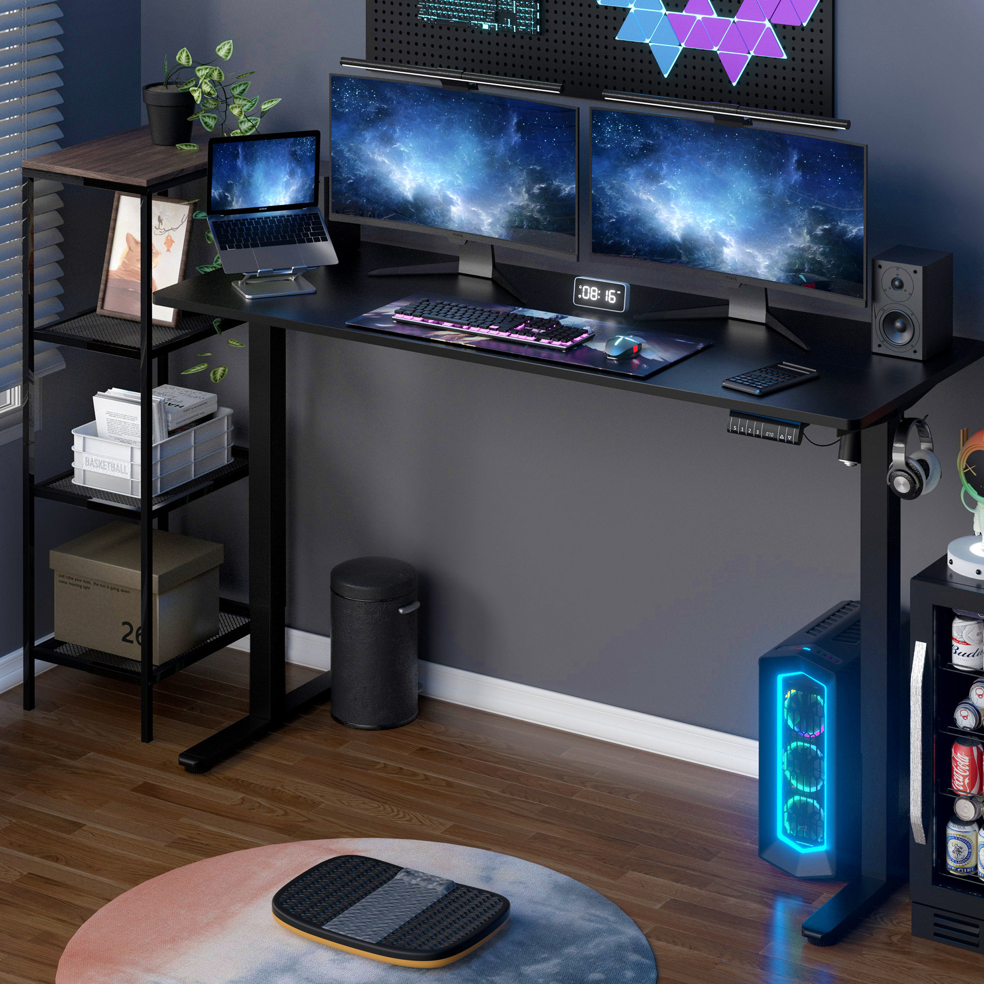 Inbox Zero Leshae Adjustable Height Standing Desk for Home Office ...