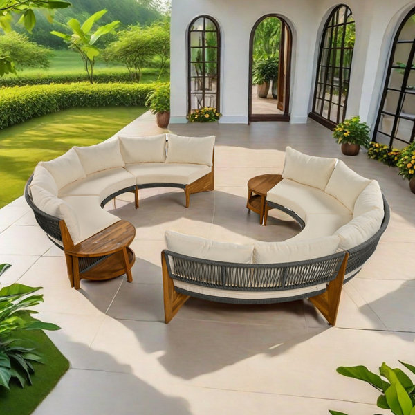 Latitude Run® Marette 6 - Person Outdoor Seating Group with Cushions ...