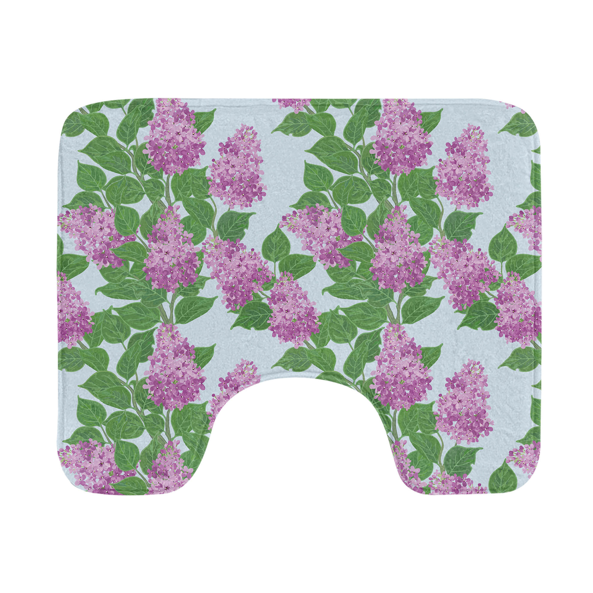East Urban Home Lilac Toilet Mat U-Shape Bathroom Rug 20" Pale Blue ...
