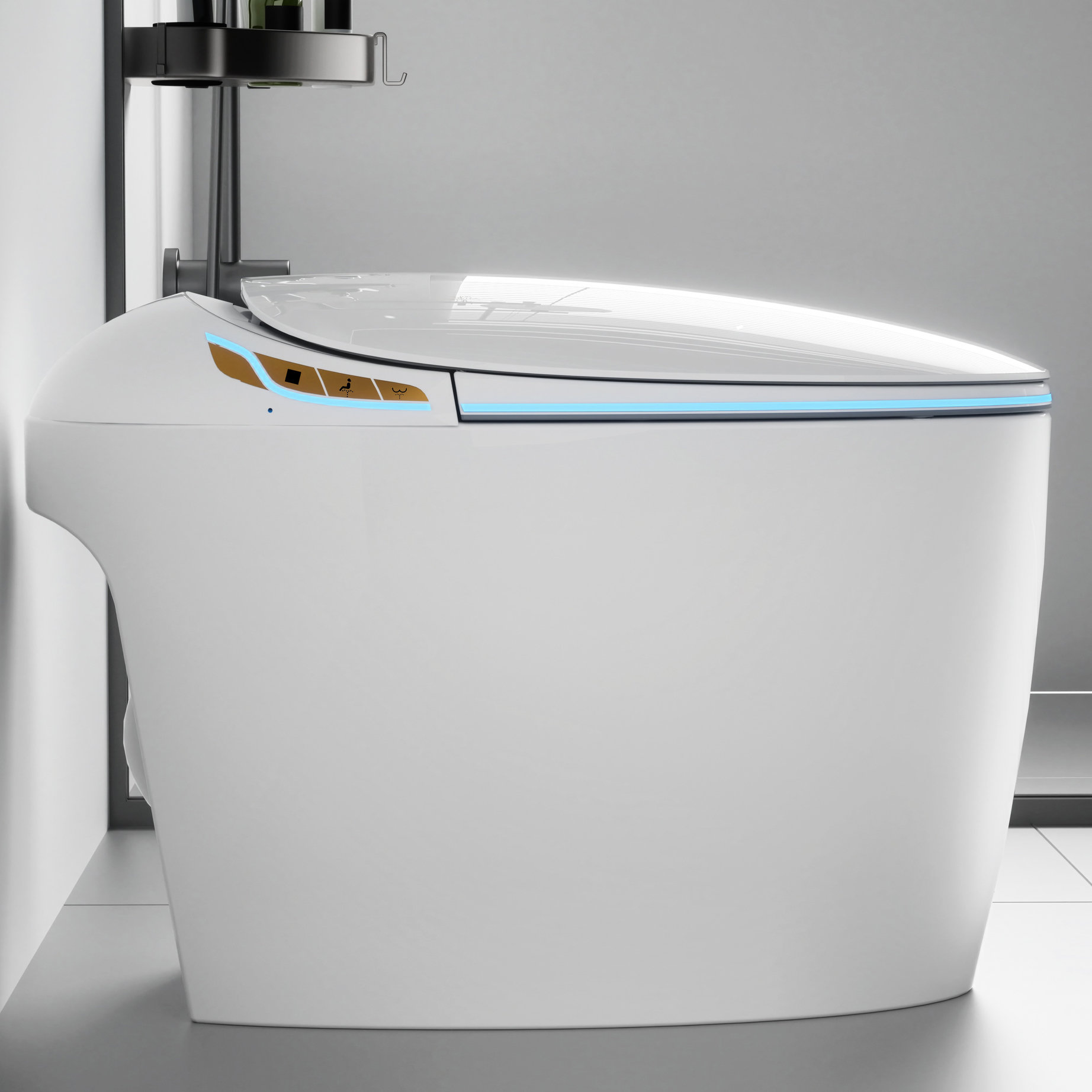 TUOXIN Intelligent One Piece Toilet, Auto Open Seat, Siphonic Flushing ...