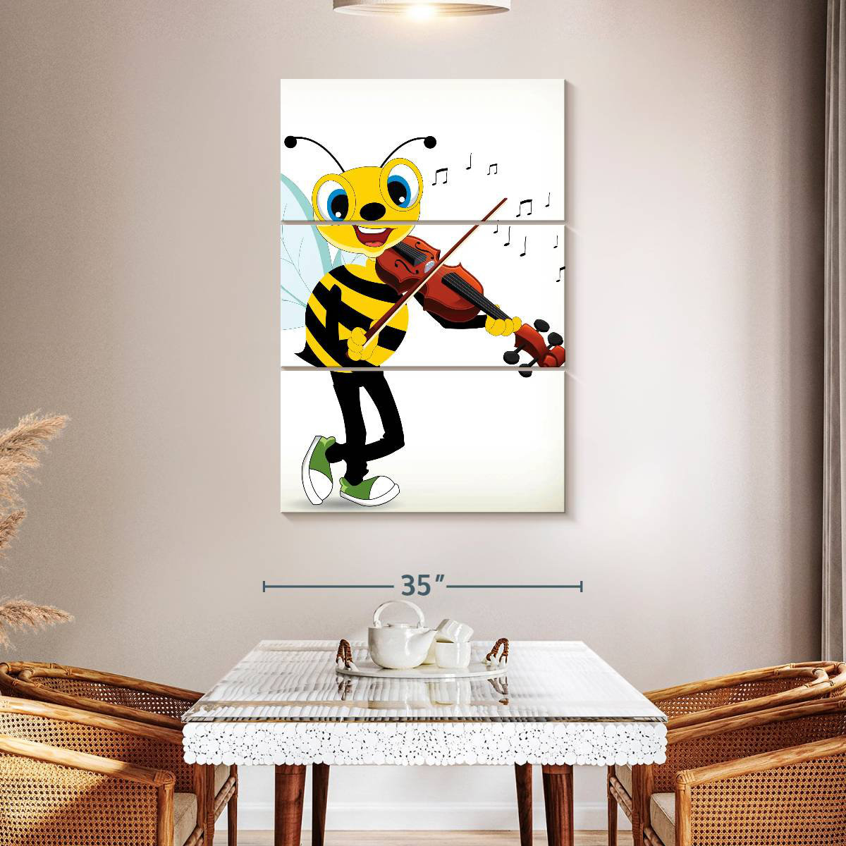 Zoomie Kids Ashelle Bee Playing Violin | Wayfair